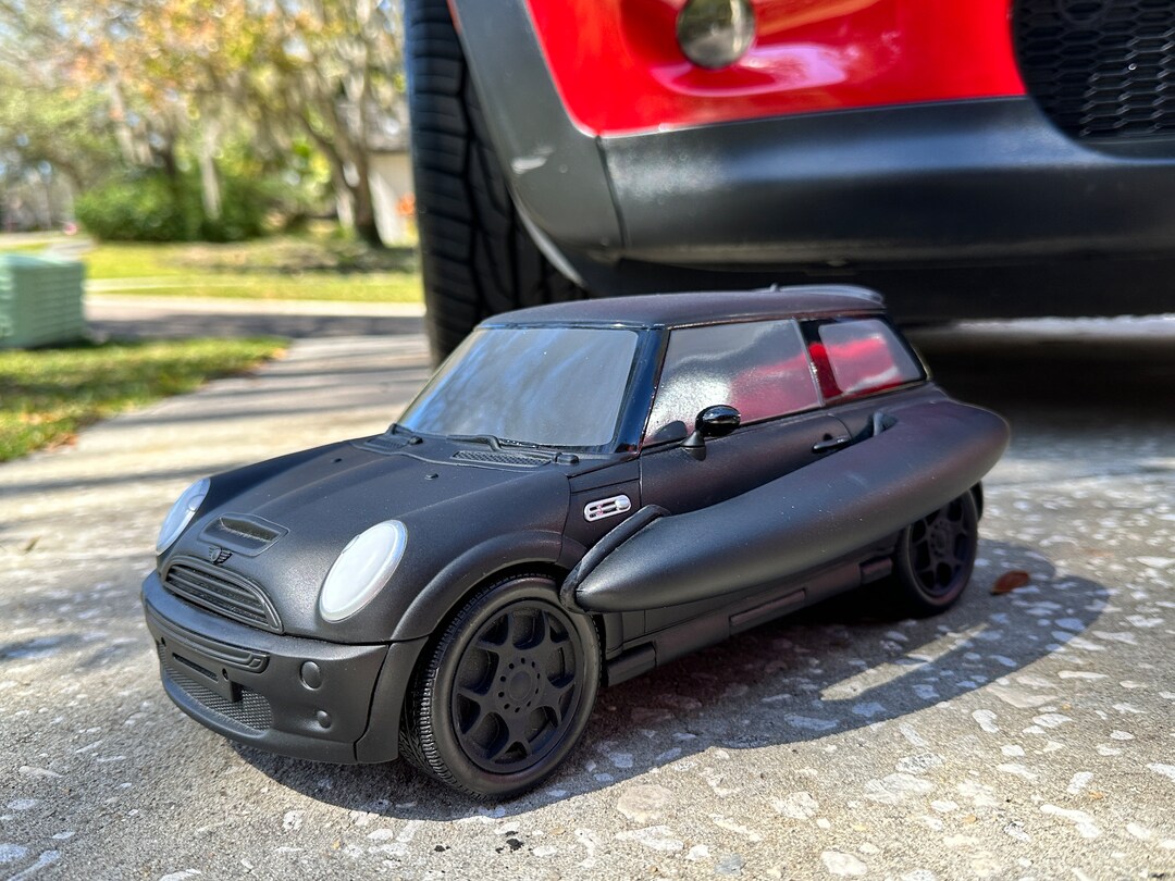 Upcycled Handmade MINI Cooper Purse Custom Painted MATTE BLACK 010 free ...