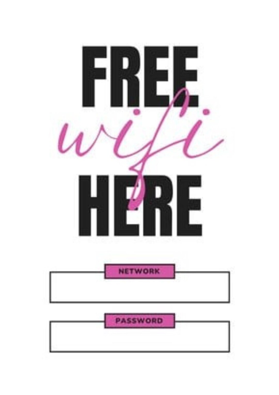 Free Wifi Flyer | Printable Wifi Access Sign for Restaurants & Cafes ...