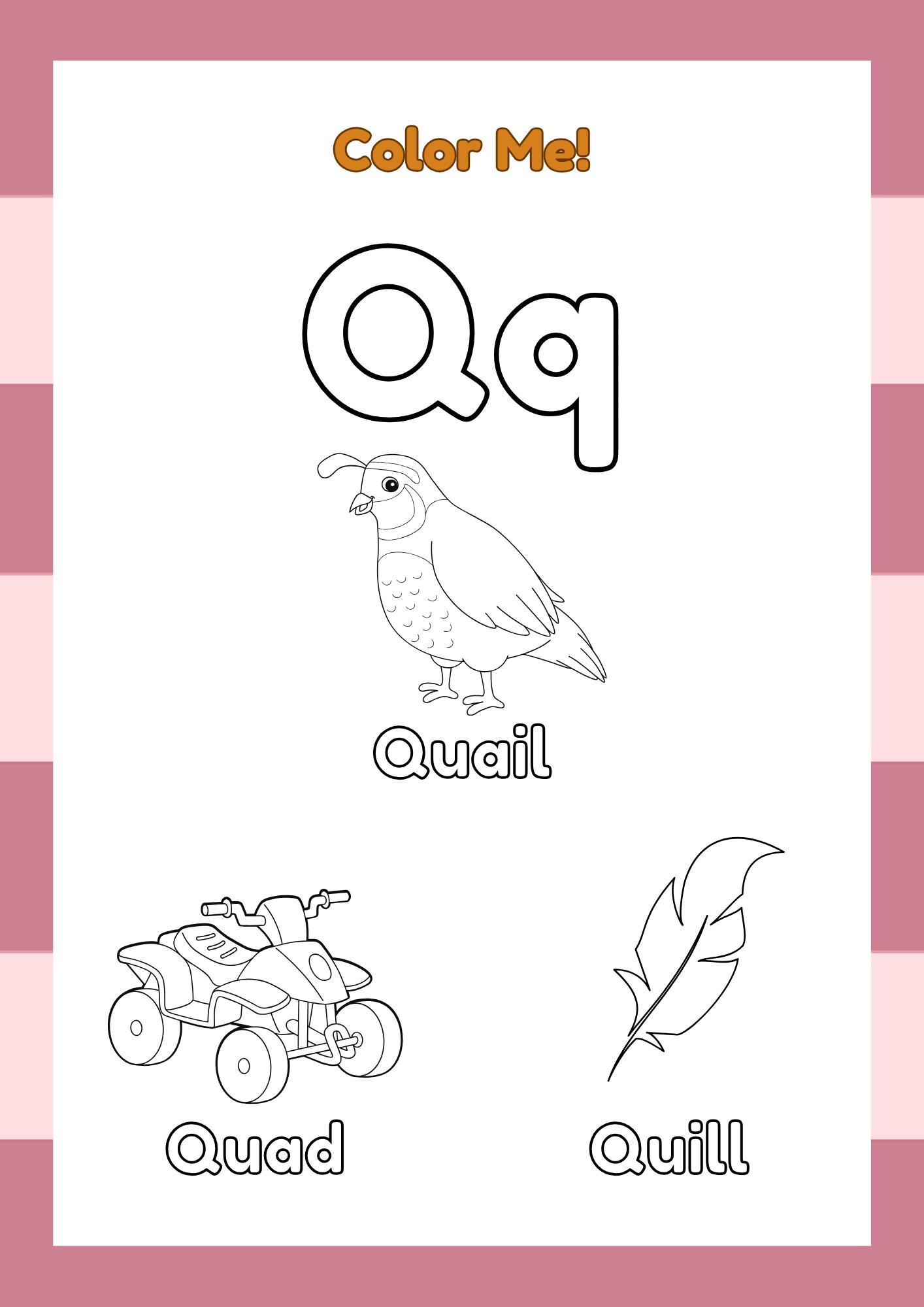 Pink Cute My ABC Coloring Booklet Worksheet - Etsy