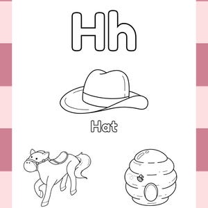 Pink Cute My ABC Coloring Booklet Worksheet - Etsy