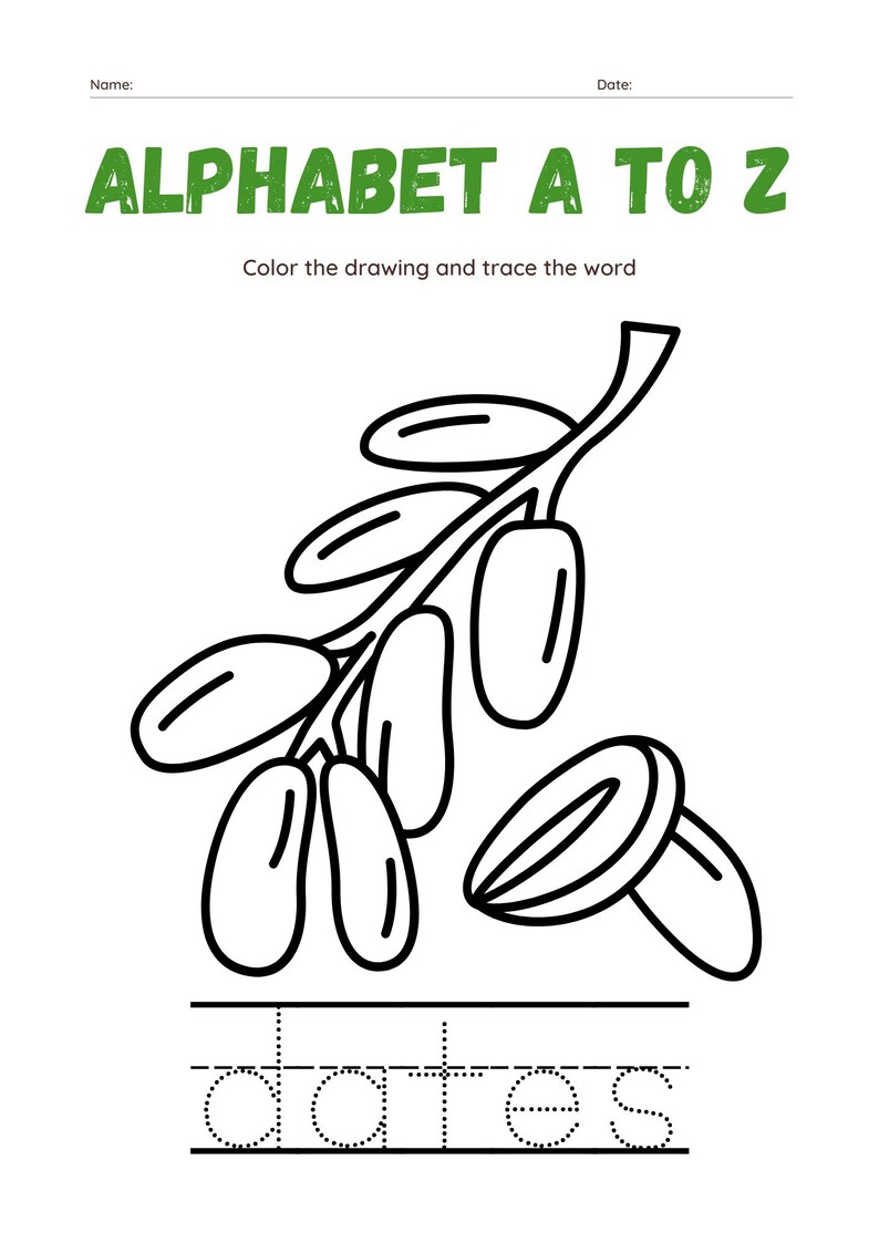 Alphabet A to Z Coloring Worksheet Set | Fun & Educational Activity for ...
