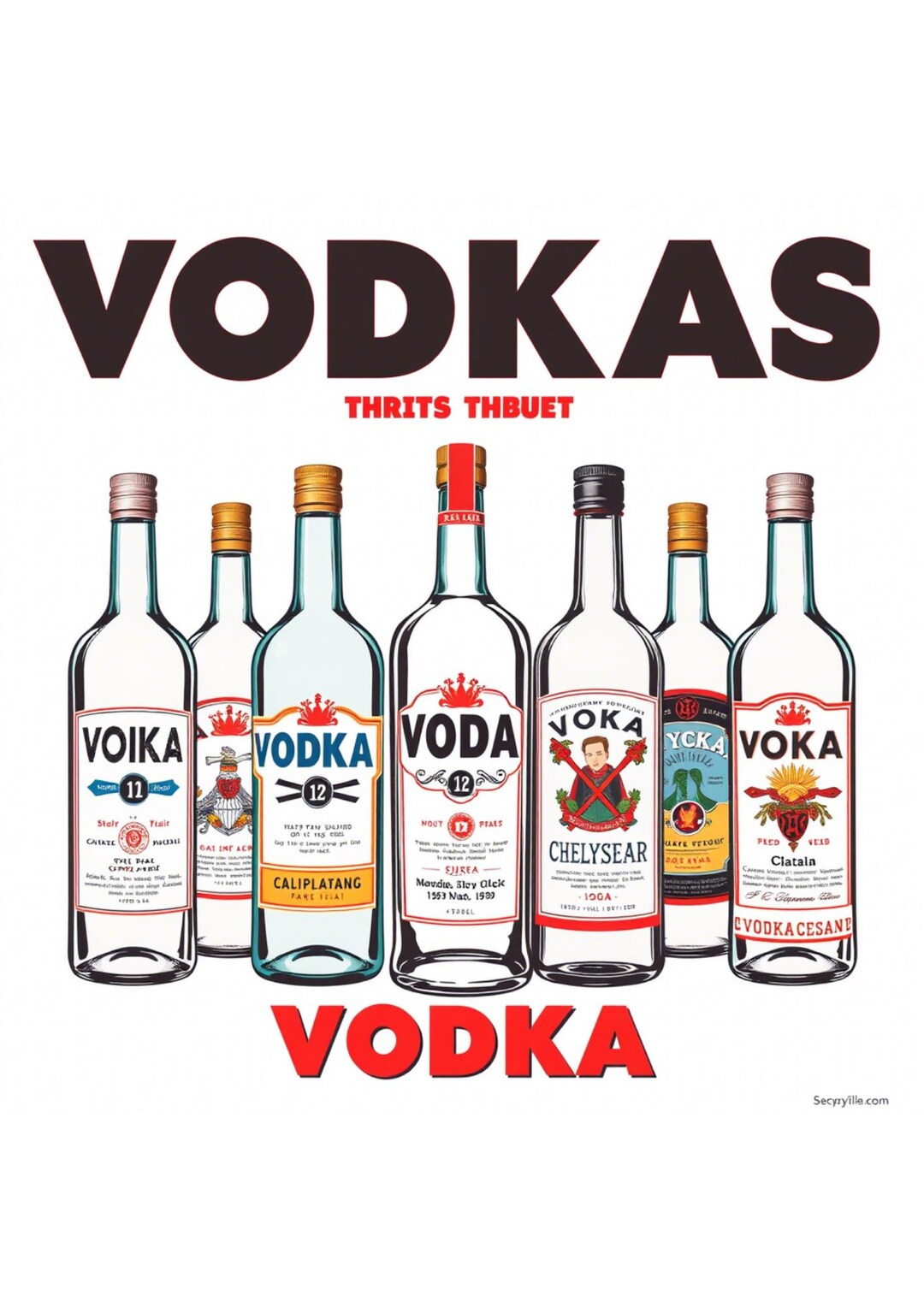 Vodka Classic Bottles - Premium Glass Drinkware, Decorative Collection ...