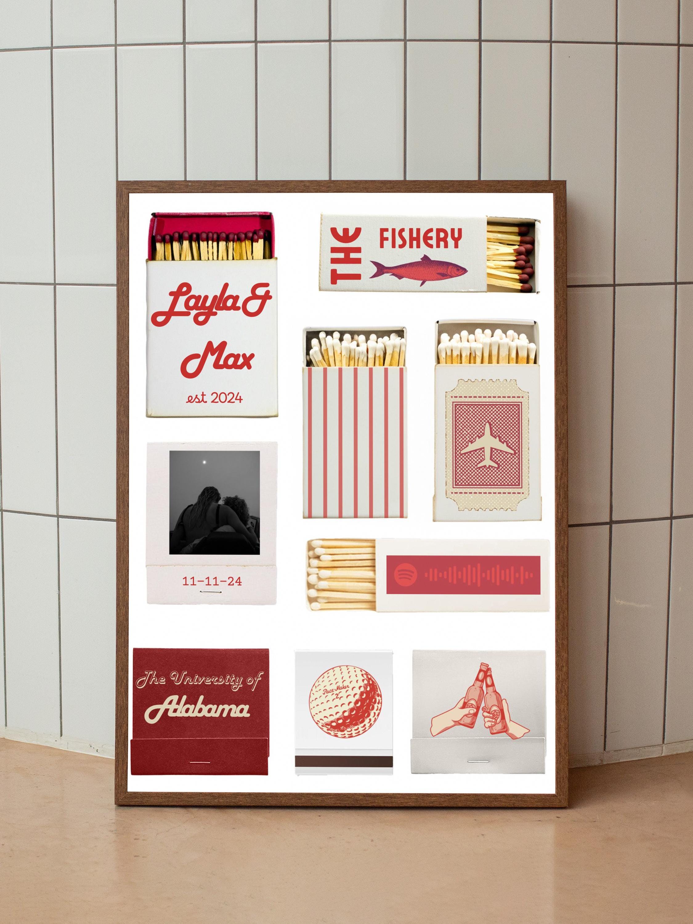 Customizable Matchbook Template, Blank Matchbook Poster, Custom ...