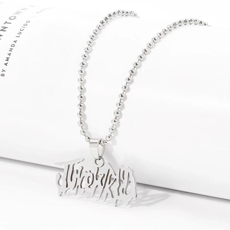 JUICE Wrld Pendant Y2k Fashion Goth Necklace Singer Rapper Letter Name ...