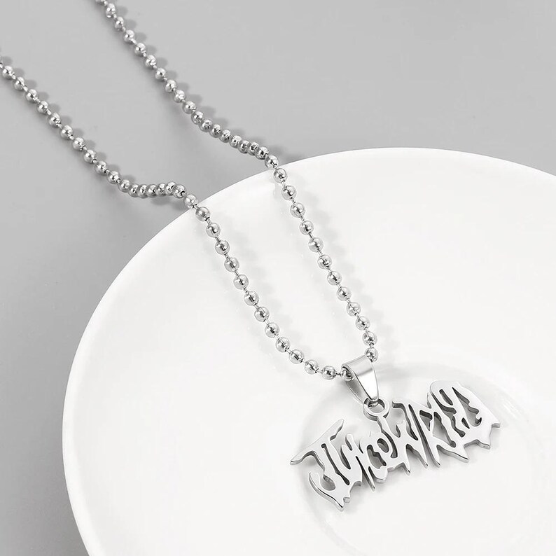 JUICE Wrld Pendant Y2k Fashion Goth Necklace Singer Rapper Letter Name ...