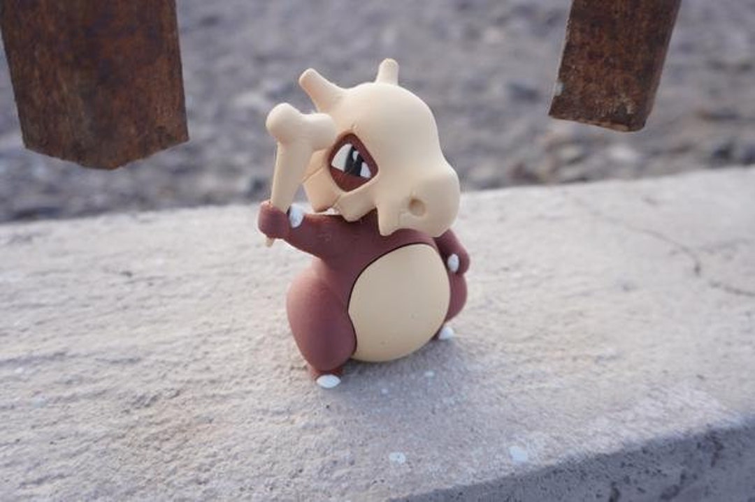 Cute Cubone Figurine 3D Printed Tiny Pokemon Cubone Figure Pokemon ...