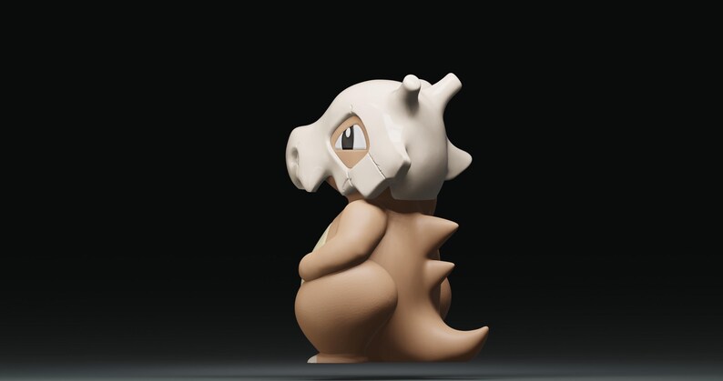 Cute Cubone Figurine 3D Printed Tiny Pokemon Cubone Figure Pokemon ...