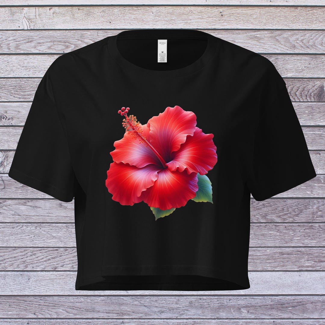 Hibiscus Flower - Women’s Crop Top - Etsy