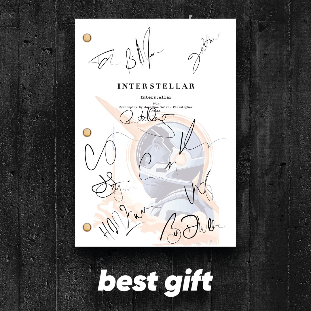Interstellar Movie Script With Copy Signed Autographs Film Memorabilia Gift - Etsy Australia