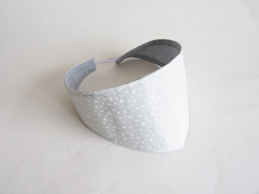 Tracheostomy Cover, Grey and White Cotton Star Fabric, Cotton Bandana ...