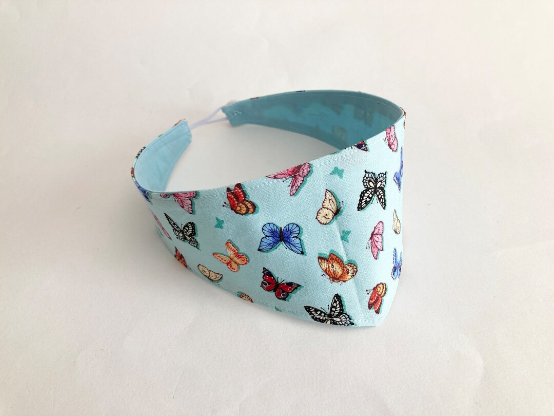 Tracheostomy Cover, Blue Butterfly Fabric, Bandana, Get Well Soon Gift ...