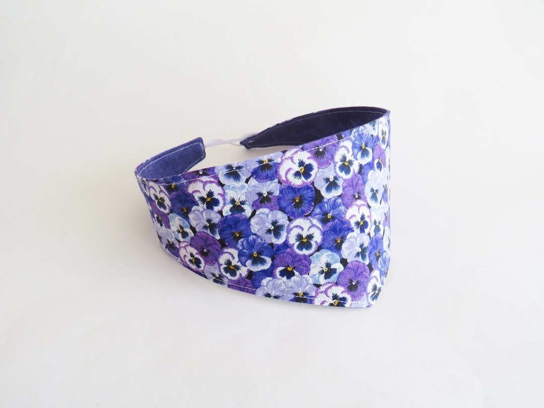 Tracheostomy Cover, Purple Pansy Print, Cotton Scarf, Get Well Soon ...