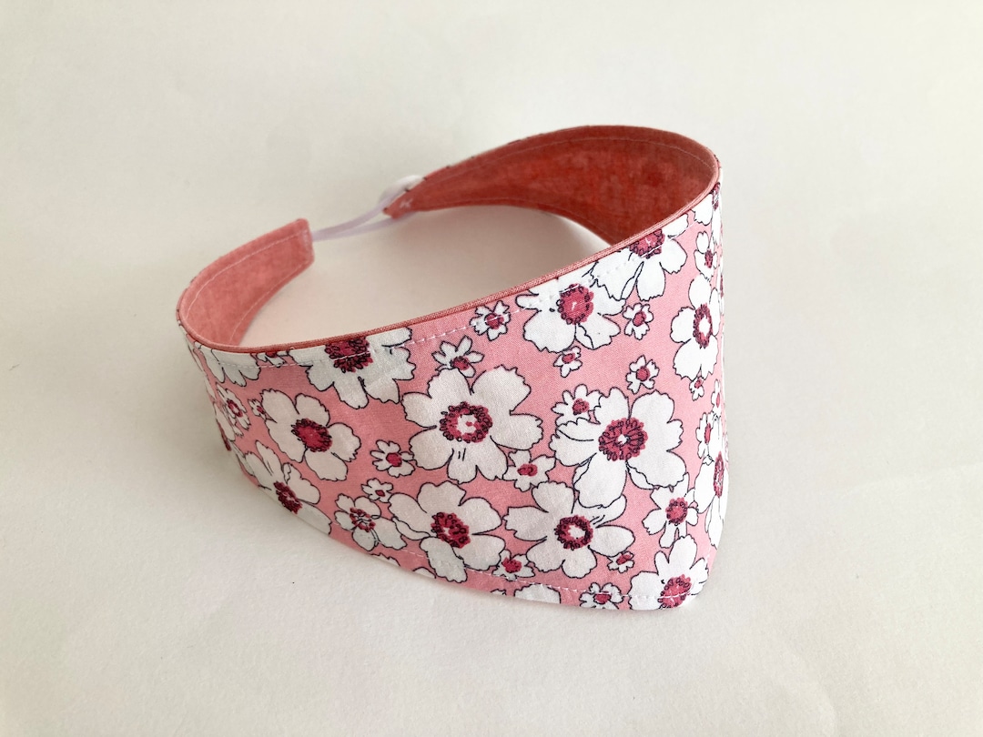 Tracheostomy Cover, Pink and White Cotton Floral Fabric, Bandana, Get ...