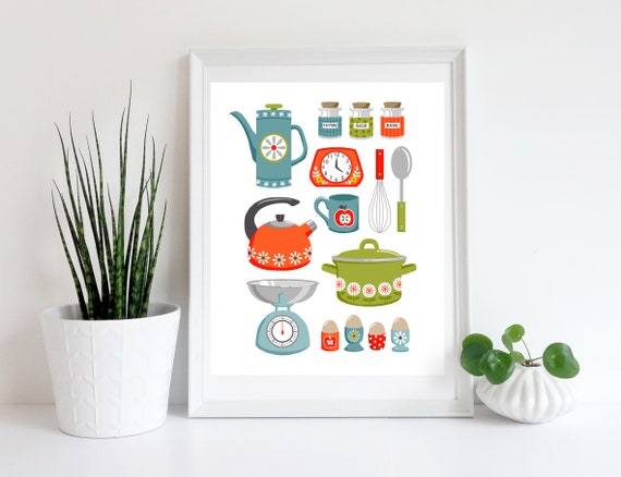 Kitchen Artwork Printed Artwork Interiors Kitchen Decor - Etsy