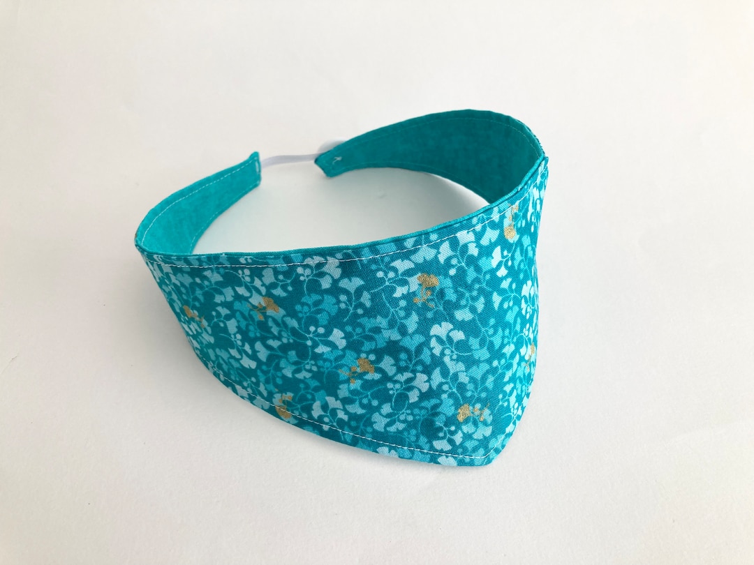 Tracheostomy Cover, Turquoise Blue and Gold Gingko Print, Cotton Cover ...