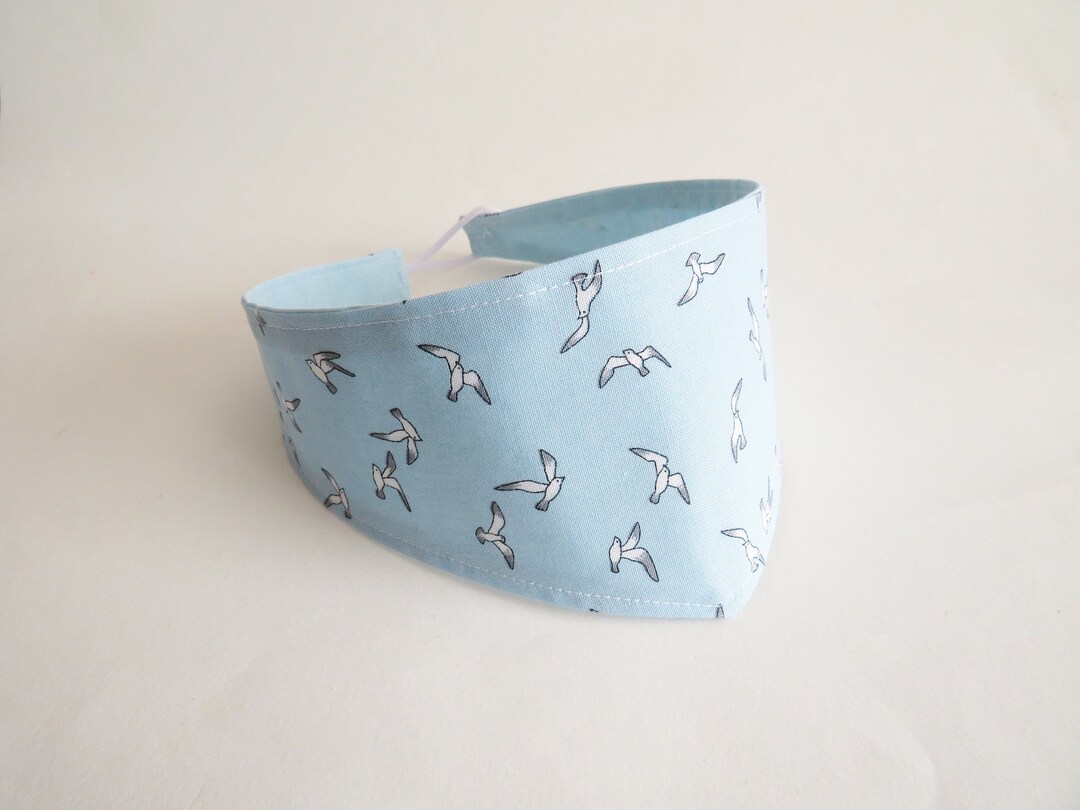 Tracheostomy Cover, Blue Cotton Seagull Print, Tracheotomy Cover ...