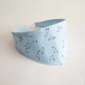 Tracheostomy Cover, Blue Cotton Seagull Print, Tracheotomy Cover ...