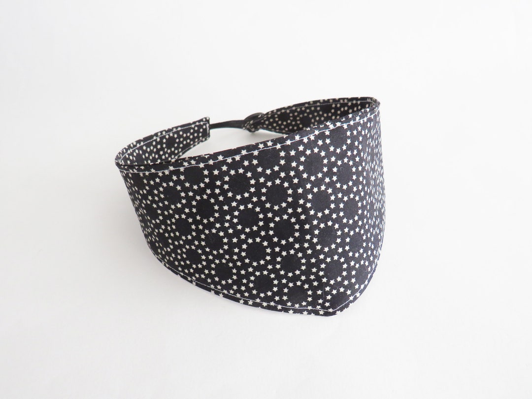 Tracheostomy Cover, Black and Cream Cotton Star Print, Get Well Soon ...