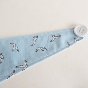 Tracheostomy Cover, Blue Cotton Seagull Print, Tracheotomy Cover ...