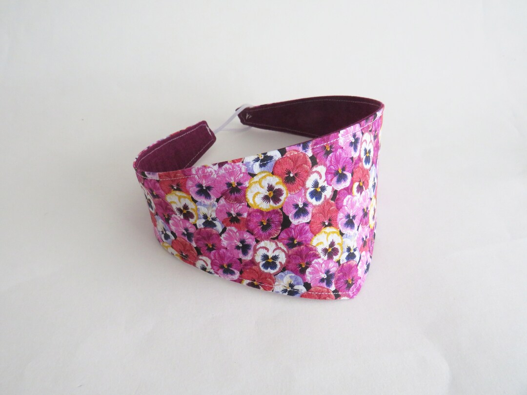 Tracheostomy Cover, Pink Pansy Fabric, Cotton Scarf, Cotton Bandana ...
