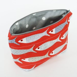 Zipper Pouch, Fish Print Makeup Bag, Fish Case, Fish Travel Bag ...