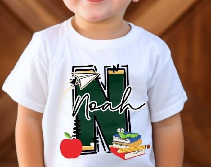 First Day of School Shirt With Name, Personalized Back to School Shirt ...
