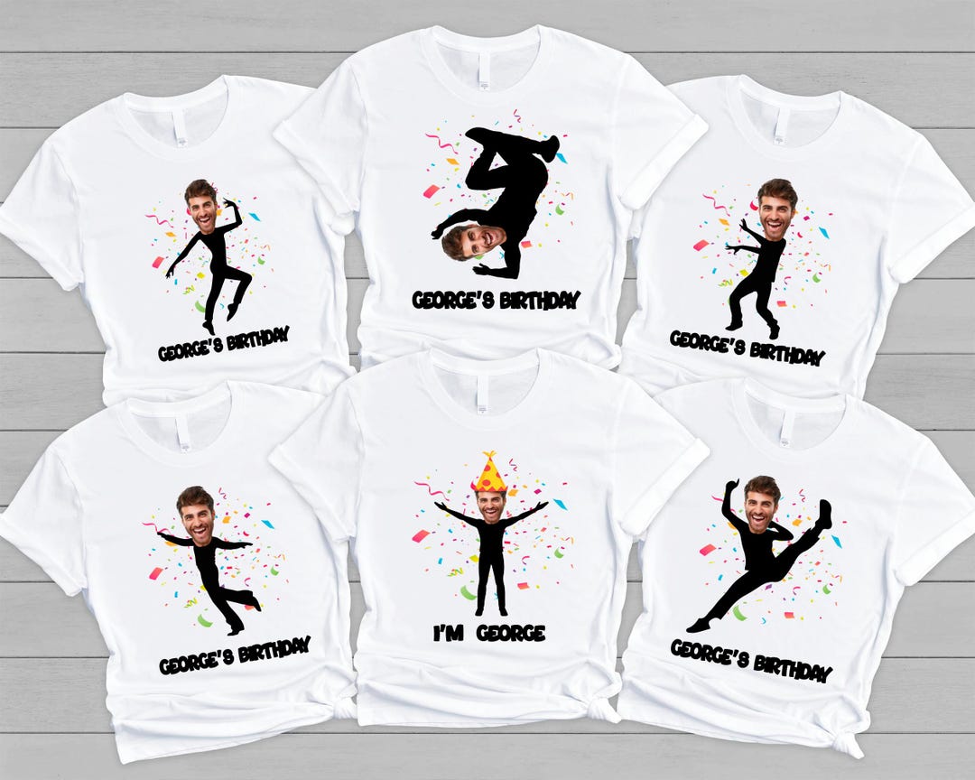 Custom Face Stick Figures Birthday Shirt, Birthday Party Group Shirt ...