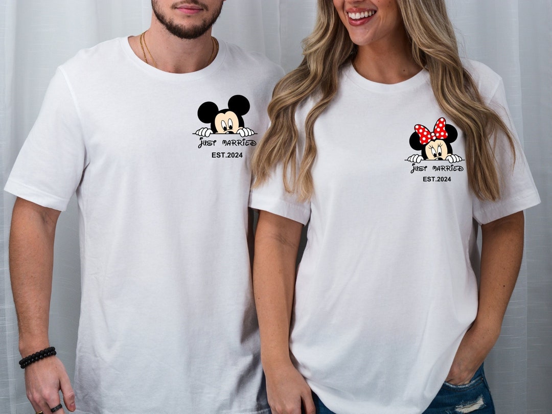 Two Sided Mr and Mrs Custom Est Shirts, Disney Honeymoon Couple Shirt ...