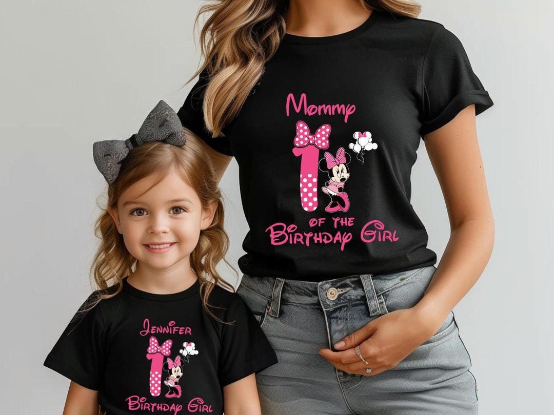 Custom Minnie Shirts for Kids, Family Minnie Birthday Girl Shirt, First ...