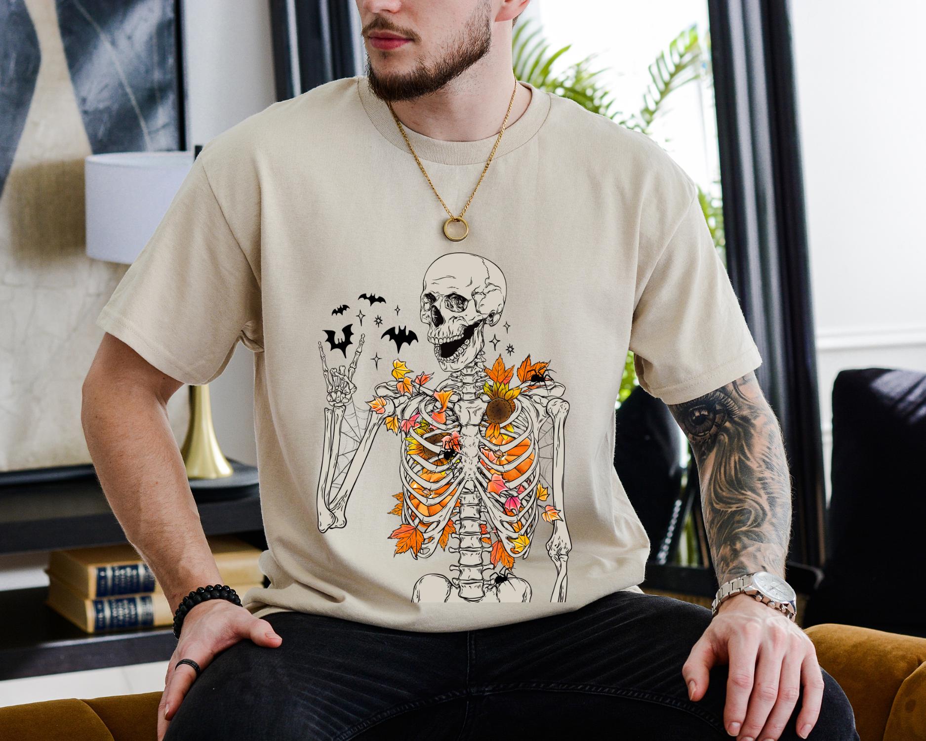 Delano the Fall Shirt, Skeleton Tshirt for Men, Halloween Shirt Gift ...