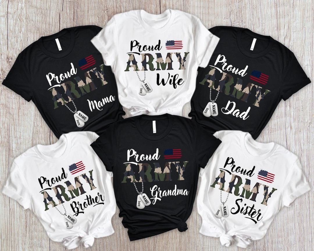 Custom Proud Army Family Shirts,cool USA Army Custom Shirt,matching ...