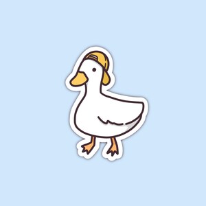Cute Funny Duck With Hats Vinyl Sticker Set - 6 Count - Silly Goose ...