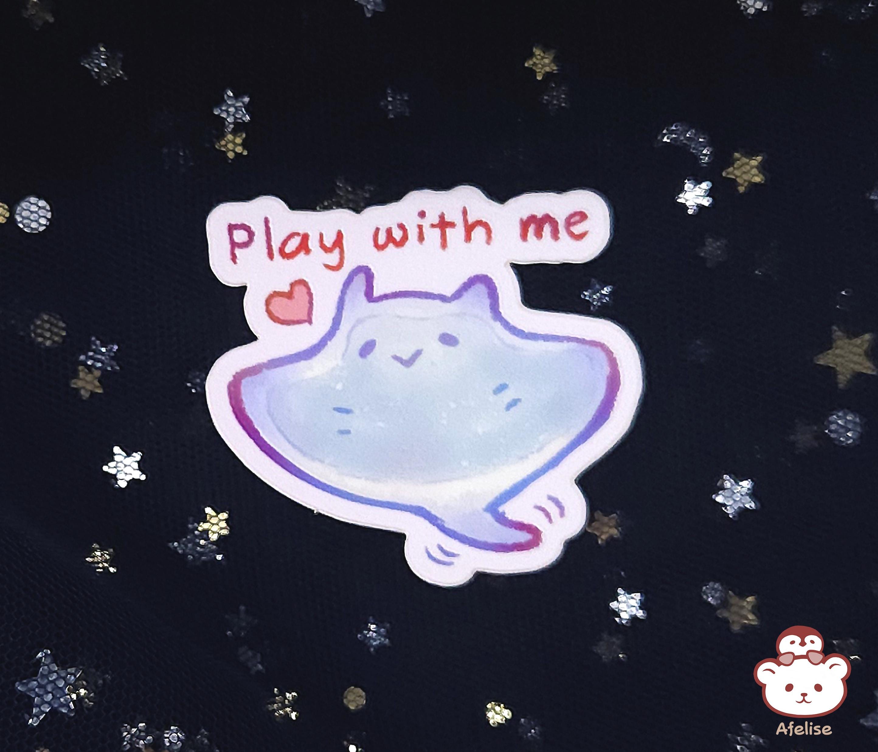 Cute Cozy Manta Ray With Quote Words Vinyl Sticker Pack - Scrapbook ...