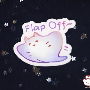 Cute Cozy Manta Ray With Quote Words Vinyl Sticker Pack - Scrapbook ...