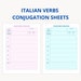 Italian Verbo Essere Presente Verb to Be Easy Conjugation Table ...