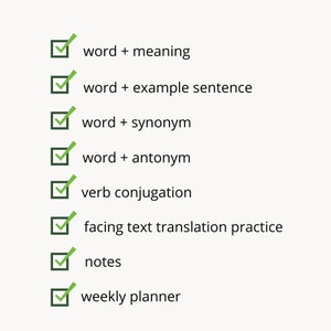 Language Learning Notebook | Printable PDF Worksheet | A4 - A5 ...