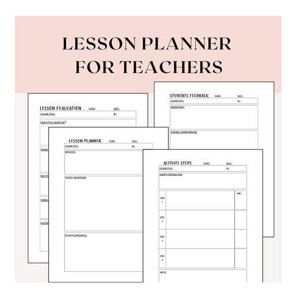 Teacher Planner Printable PDF Attendance Log, Class Attendance ...