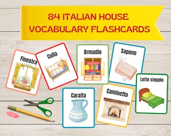 84 Italian House Vocabulary Flashcards | Learn Italian Words ...