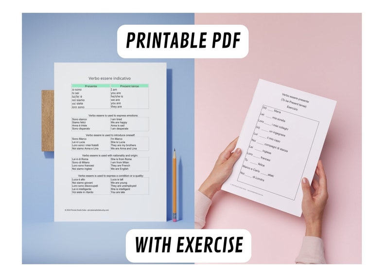 Italian Verbo Essere Presente | Verb to Be | Easy Conjugation Table ...