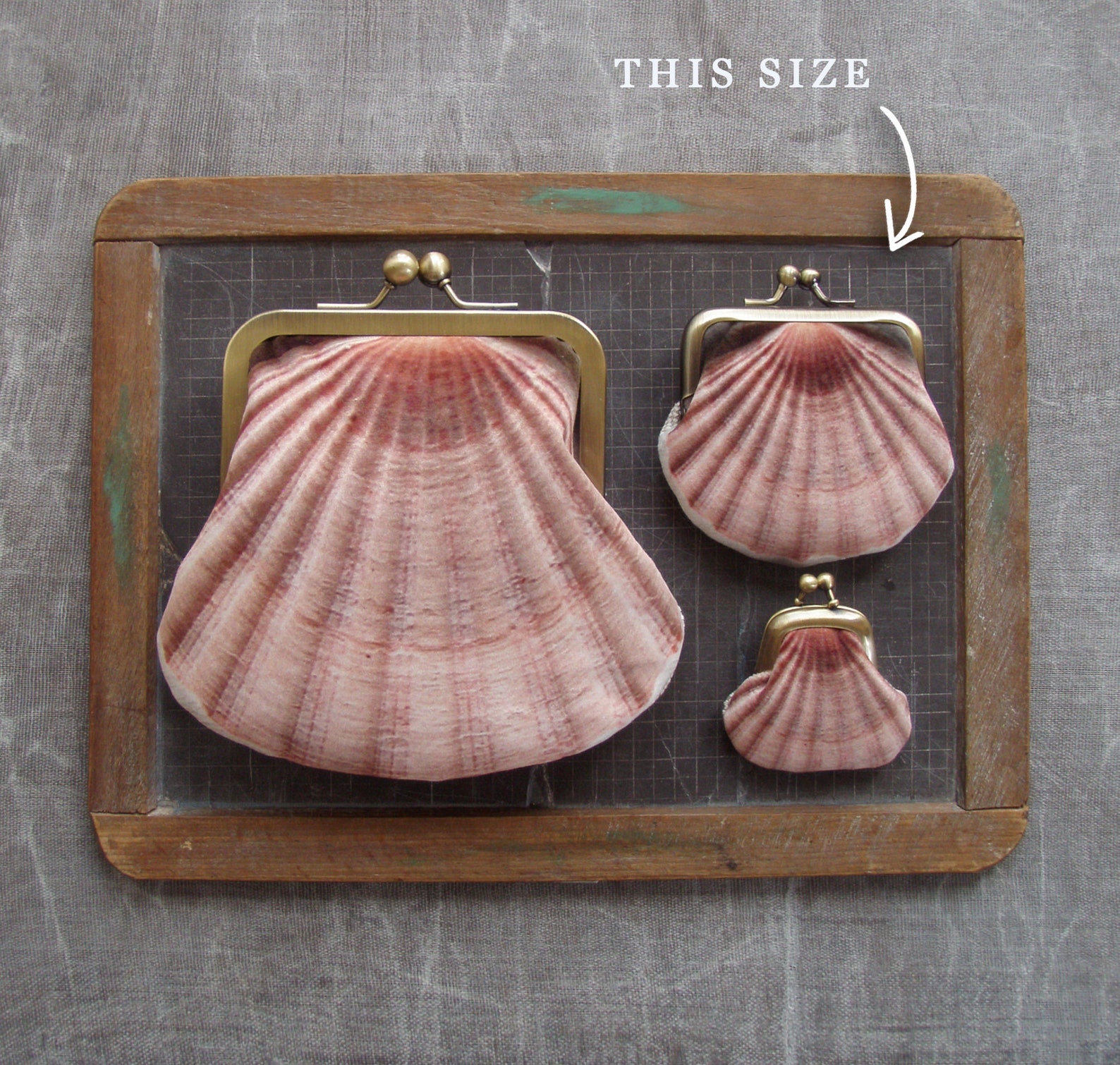 Seashell Coin Purse Velvet Scallop Pouch - Etsy UK