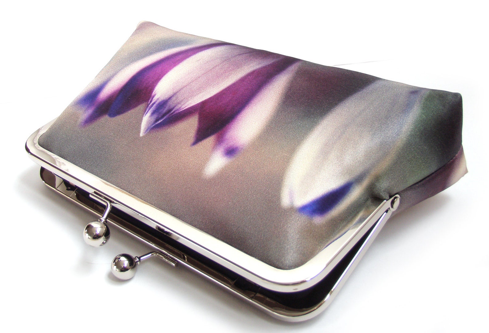 Crocus Petals Clutch Bag Pink Silk Bag With Chain Handle - Etsy