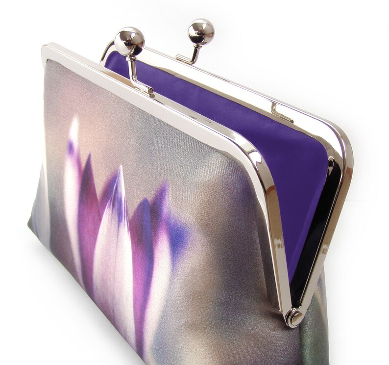 Crocus Petals Clutch Bag, Pink Silk Bag With Chain Handle - Etsy
