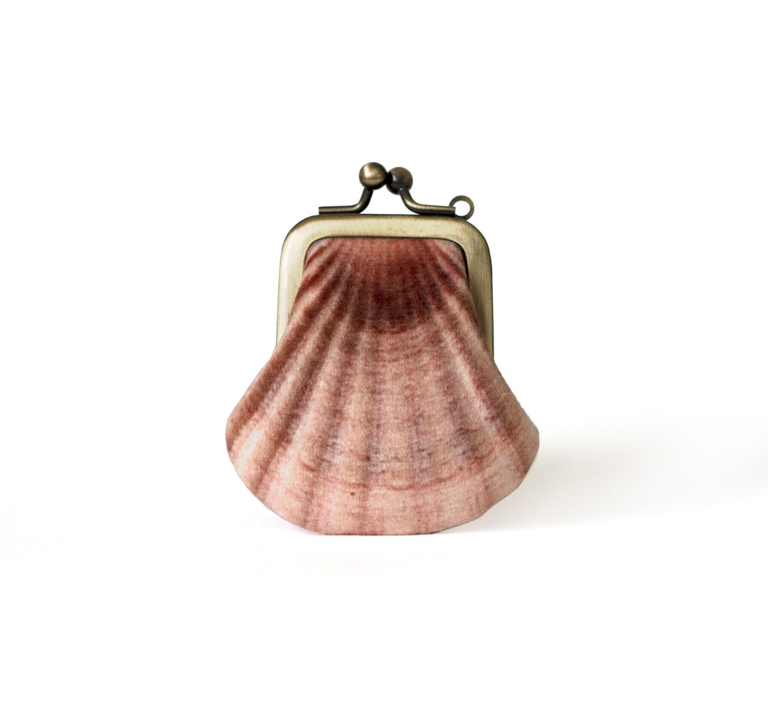 Seashell TINY Purse, Velvet Scallop Pouch With Silk Lining - Etsy