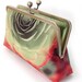 Succulent Clutch Bag Green and Red Silk Purse - Etsy