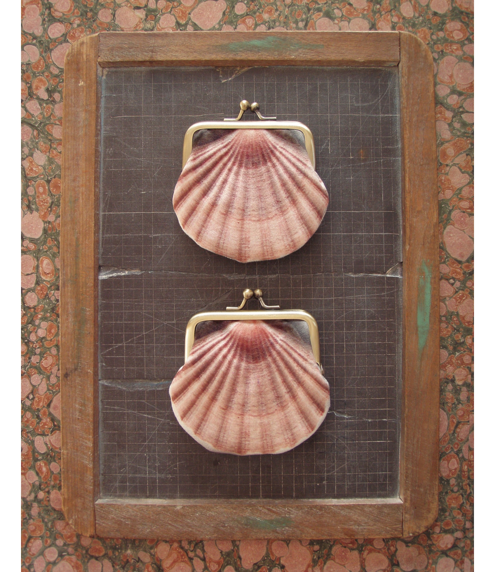 Seashell Coin Purse Velvet Scallop Pouch - Etsy UK