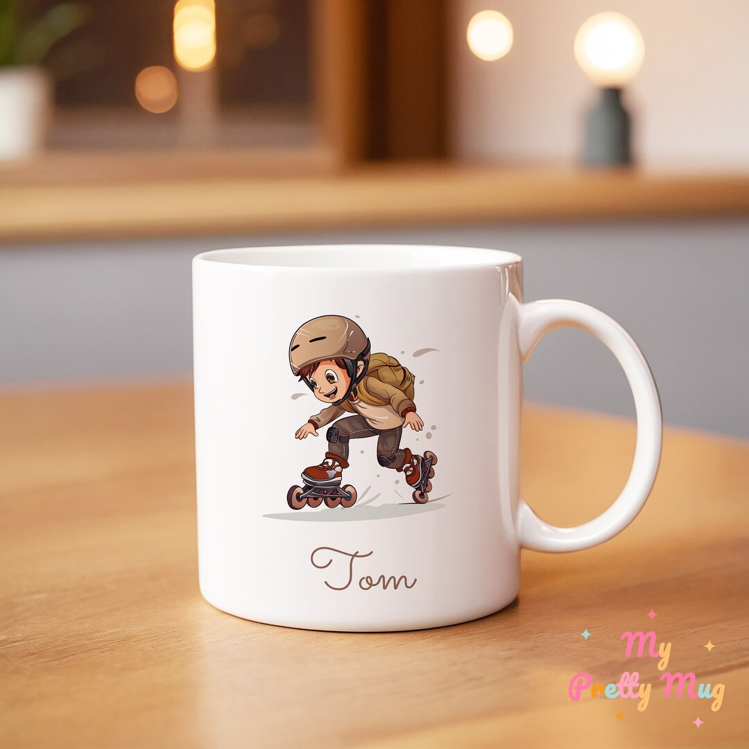 Rollerblade Mug Personalized Rollerblade Mug Skater Coffee Mug ...