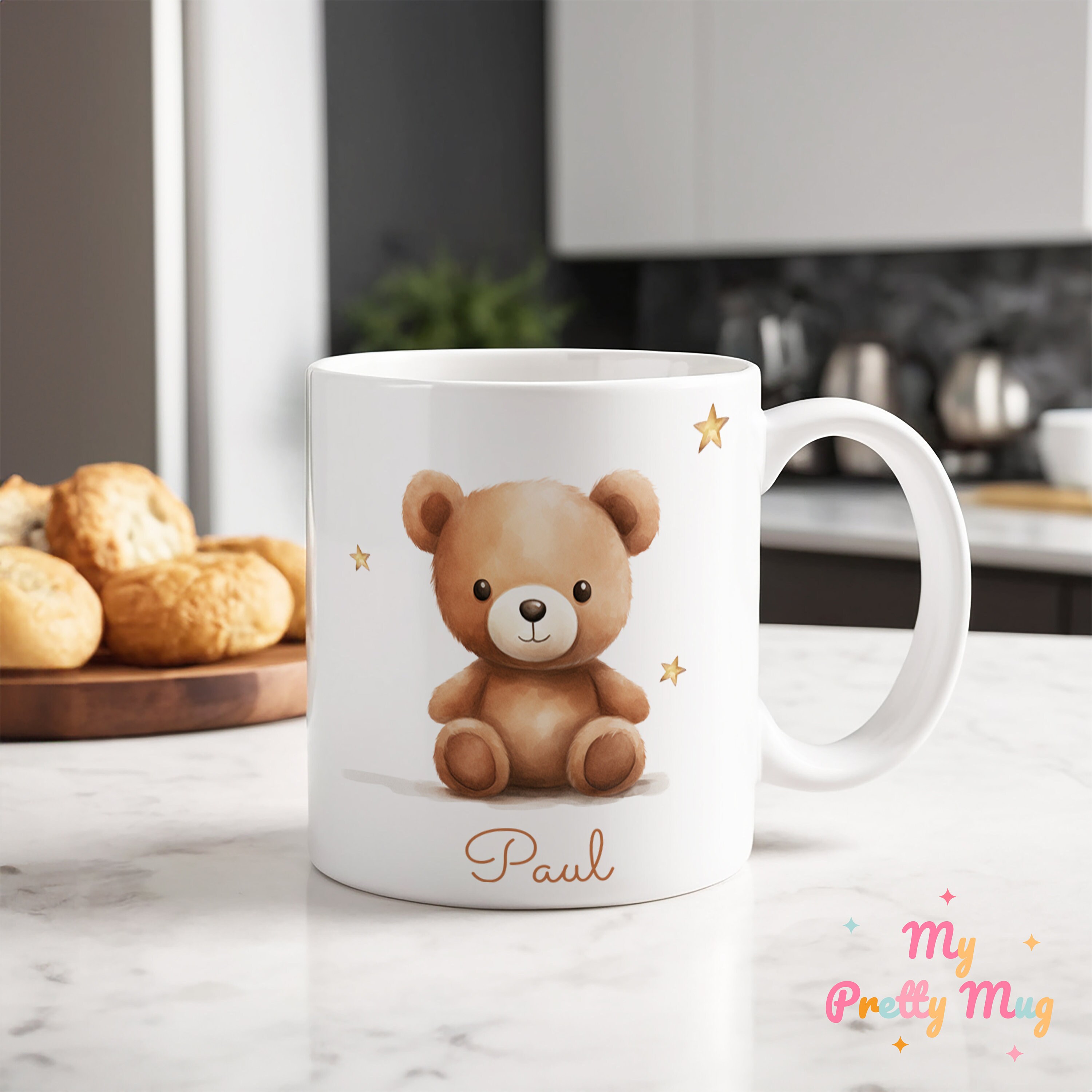 Cute Bear Mug Custom Teddy Bear Gift Cuddle Bear Mug Cute Bear Coffee ...