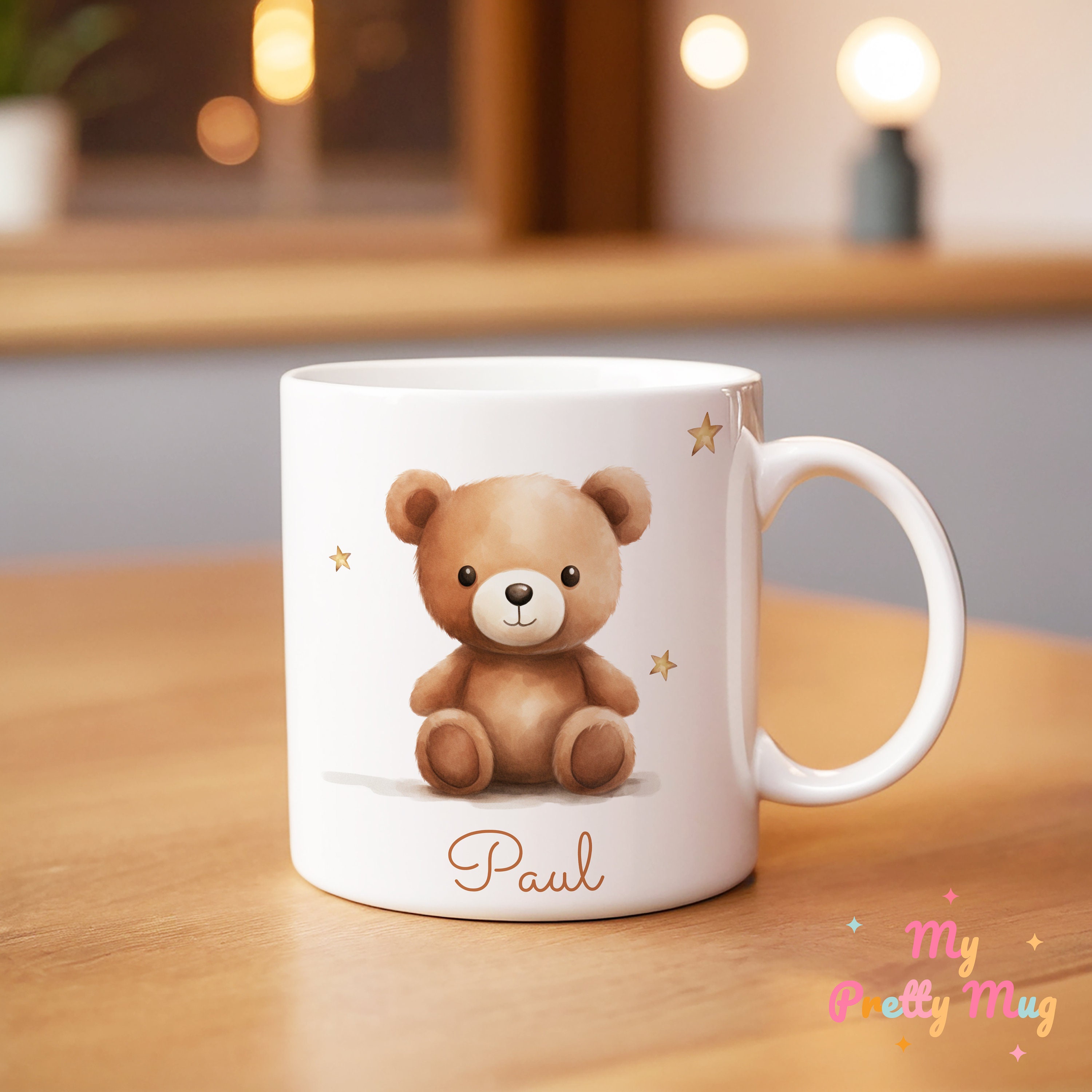 Cute Bear Mug Custom Teddy Bear Gift Cuddle Bear Mug Cute Bear Coffee ...