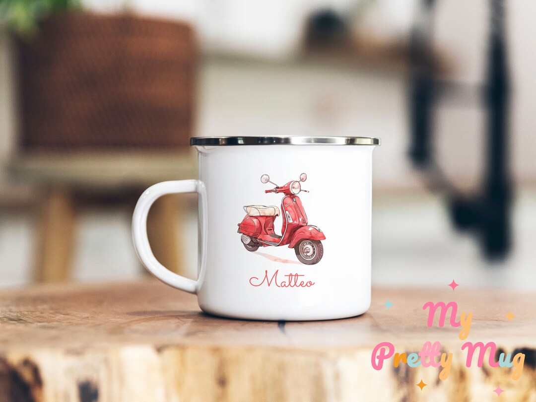 Vespa Mug Personalized Vespa Mug Scooter Vespa Gift Scooter Mug Vespa ...