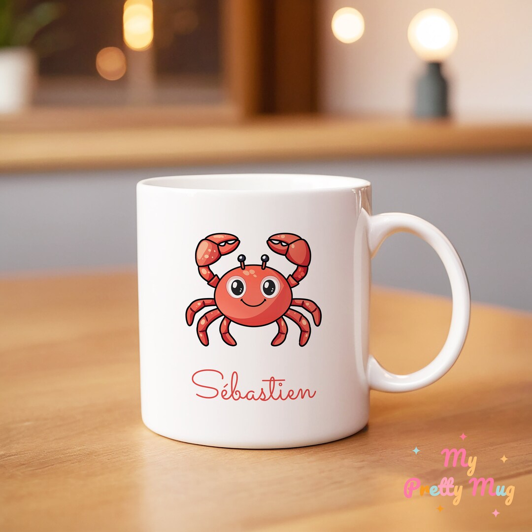 Crab Mug Personalized Crab Mug Custom Name Crab Mug Crab Gift Crab ...
